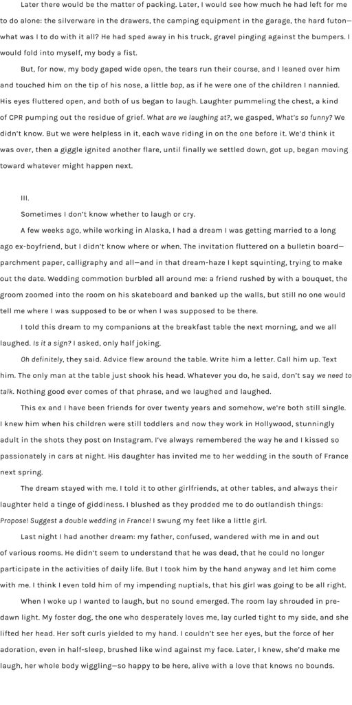 Laughter: Three Takes by Brenda Miller